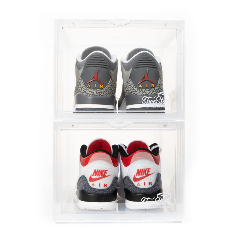 Shoe Storage Boxes | Clear Front View Shoe Crates | Stackable