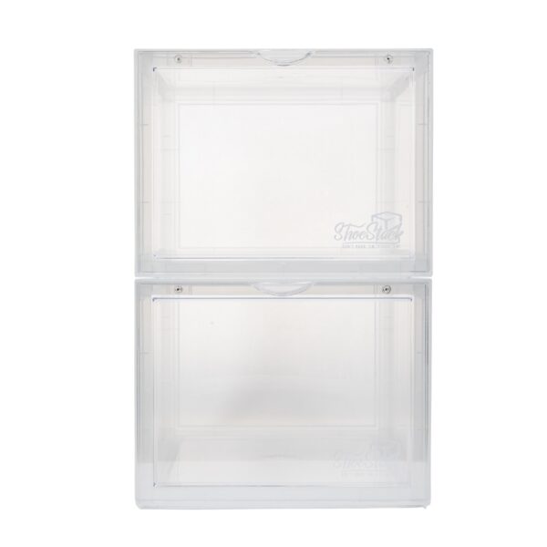 Shoe Storage Boxes | Clear Front View Shoe Crates | Stackable