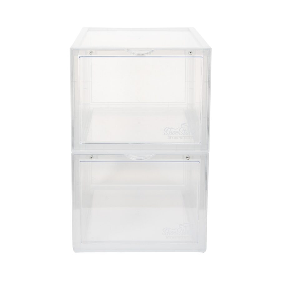 Shoe Storage Boxes | Clear Front View Shoe Crates | Stackable