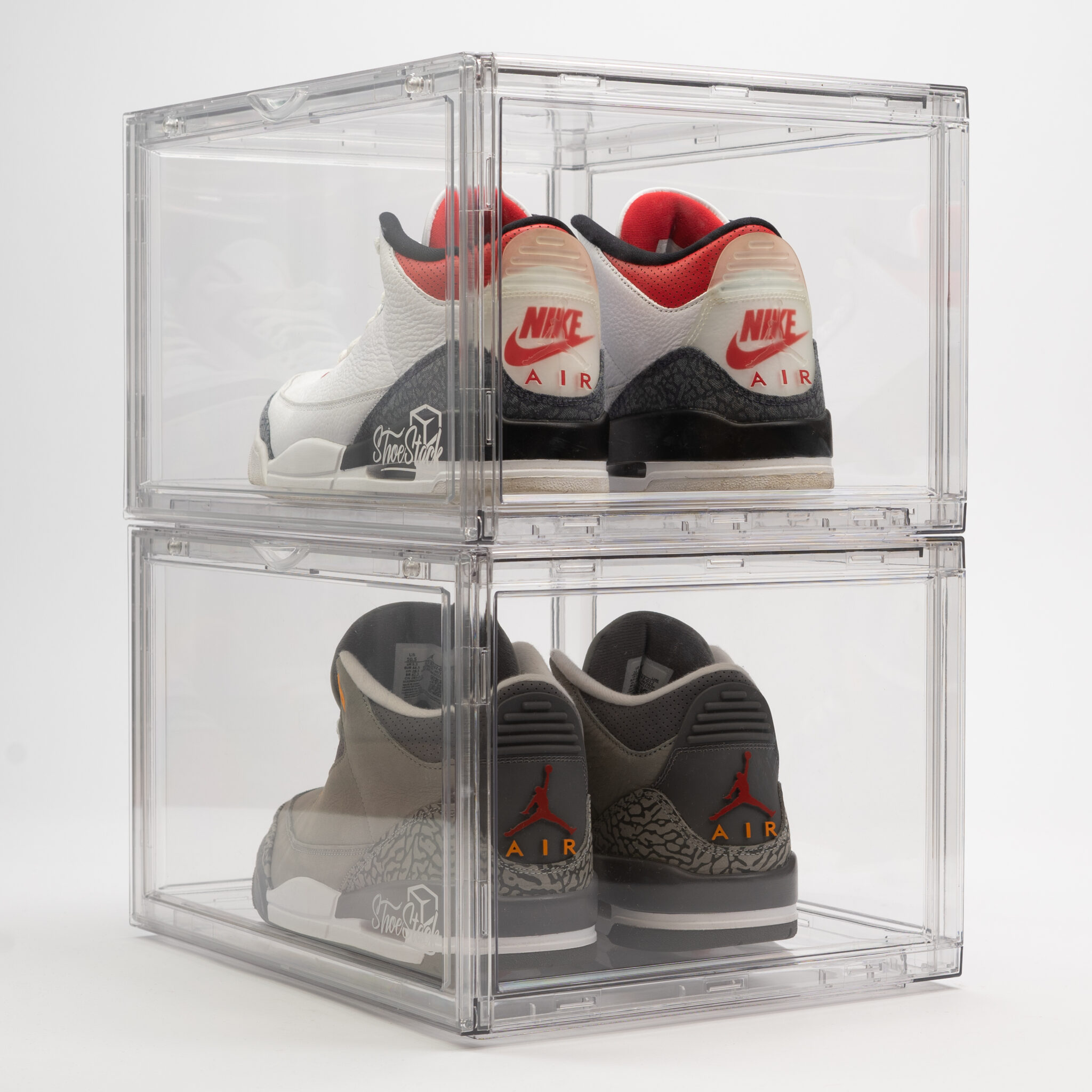 Shoe Storage Boxes | Acrylic 360° Side View Shoe Crates