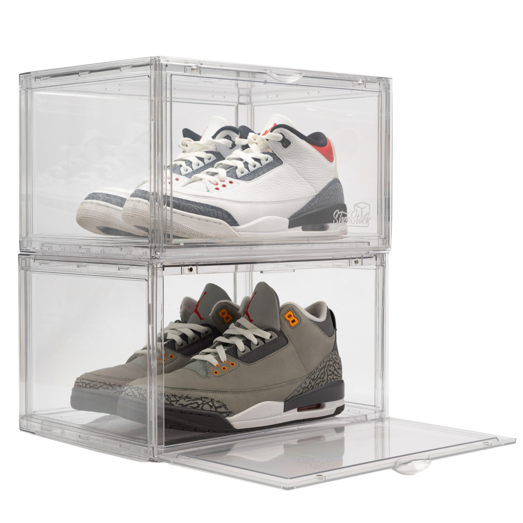 Shoe Storage Boxes | Acrylic 360° Side View Shoe Crates