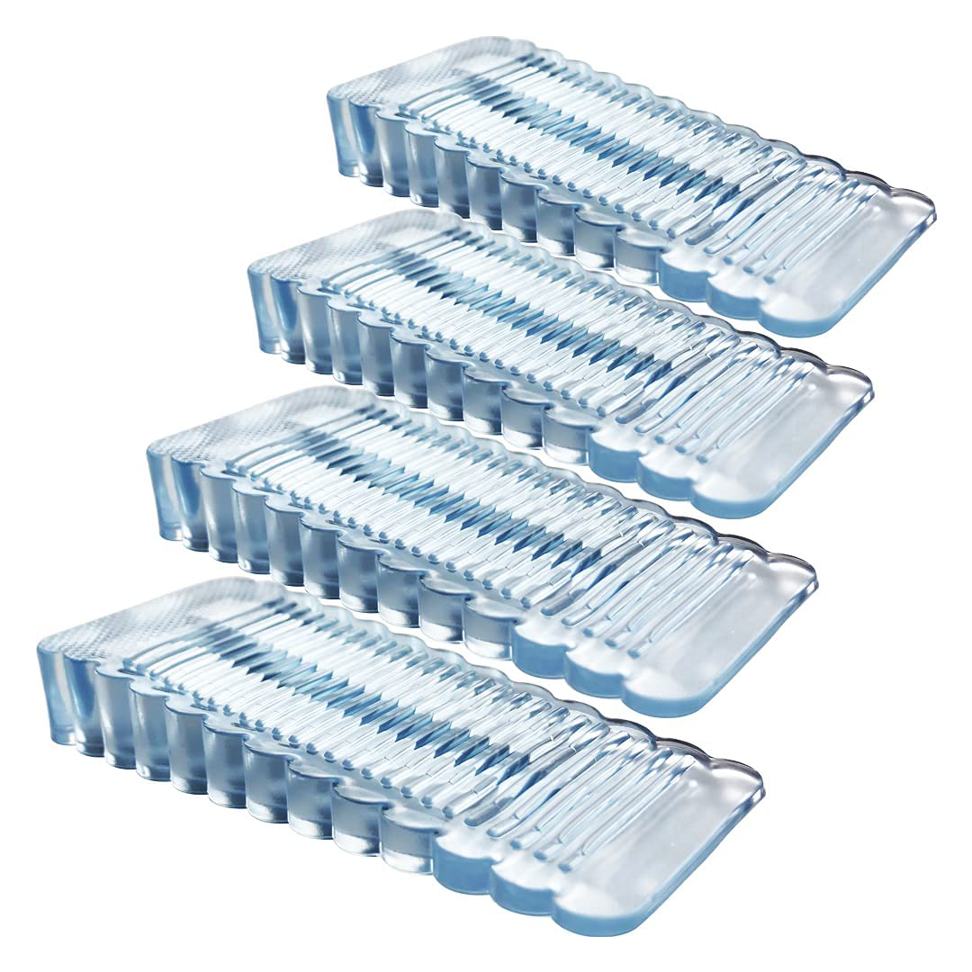 Stack Stoppers | Clear Rubber Door Stops | Anti Slip | x12 Pack