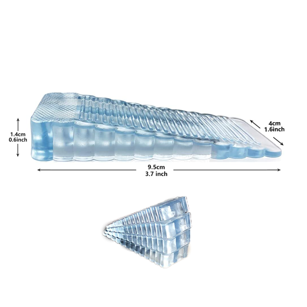 Stack Stoppers | Clear Rubber Door Stops | Anti Slip | x12 Pack